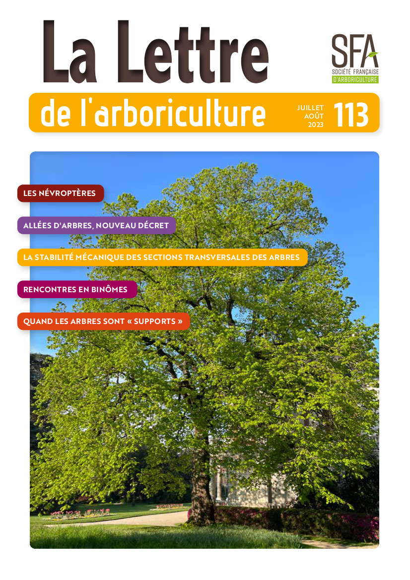couverture de La lettre de l’arboriculture n°113 – juillet-août 2023 ...
